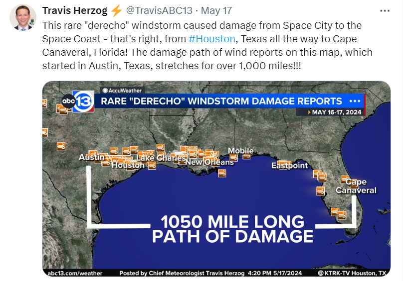 Breaking Down the "One of a Kind" Derecho Event in Houston, TX ...
