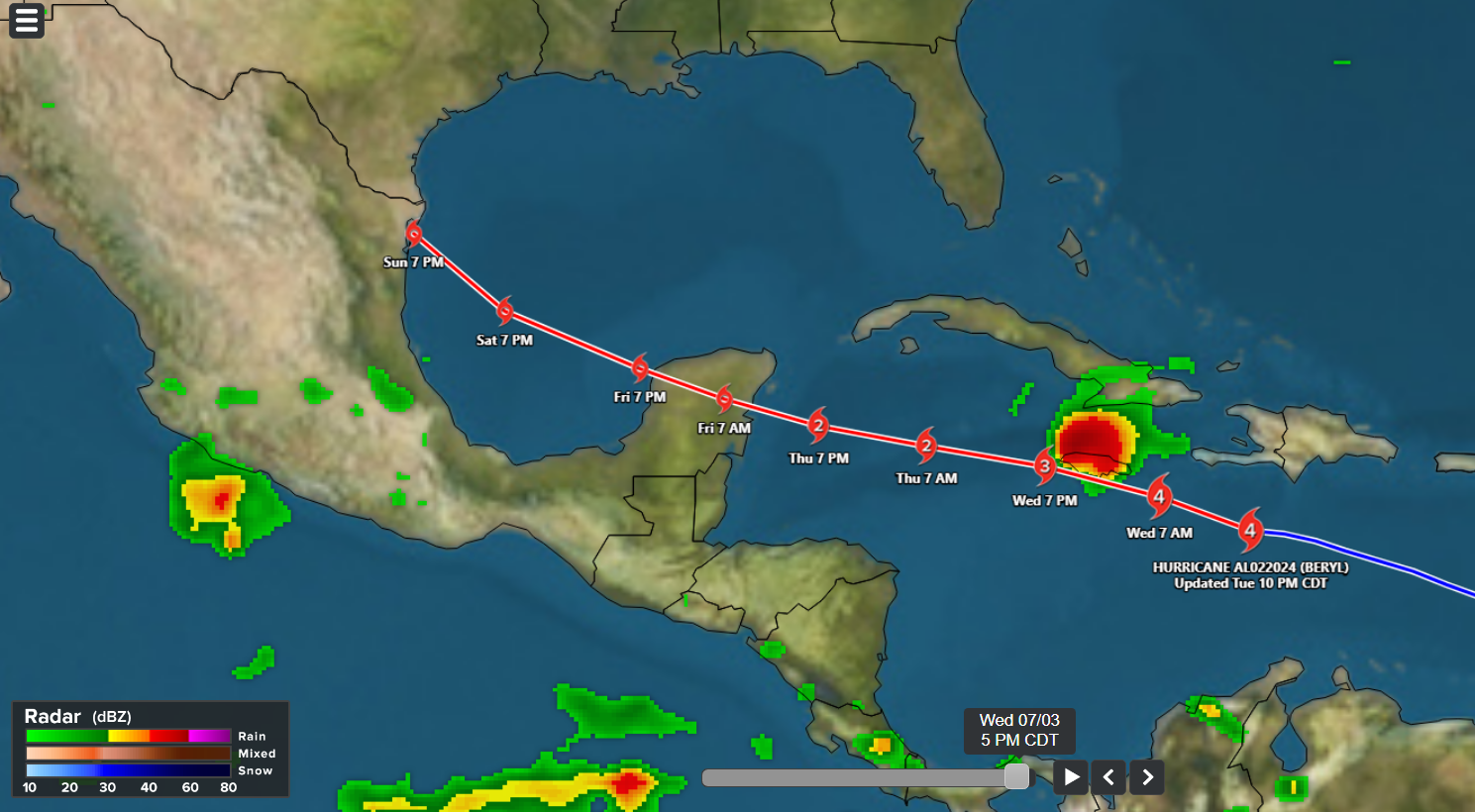 Hurricane Beryl Continues to Barrel through the Caribbean | weatherTAP Blog